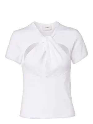 Coperni Cutout Cotton T-shirt - White