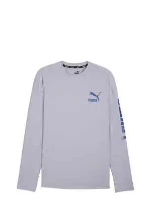 PUMA Swim Long Sleeve Rashguard Gray Fog