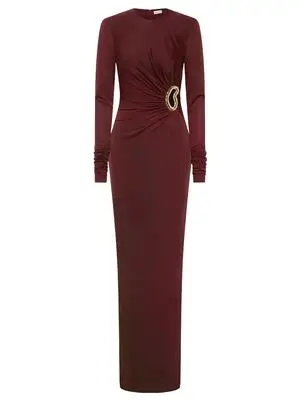Rebecca Vallance Mischa Long-sleeve Gown - Red