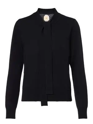 Jardin Des Orangers Tie-neck Wool And Cashmere Sweater - Black