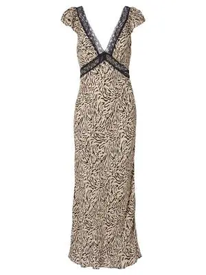 Rixo Iggy Embroidered Midi Dress Multicoloured