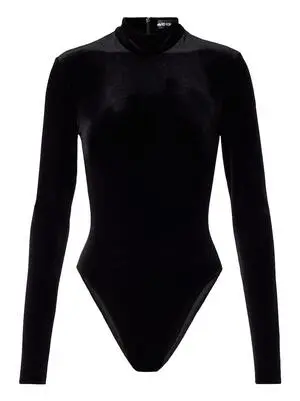 David Koma Velvet Bodysuit - Black
