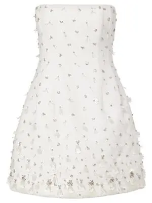 Simkhai Bridal Yasmin Embellished Mini Dress - White