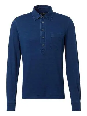 TOM FORD Cotton Polo Shirt - Blue