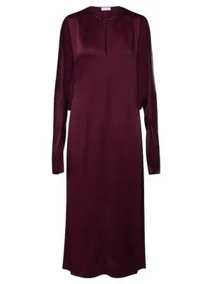 Stella McCartney Cutout Satin Gown - Burgundy