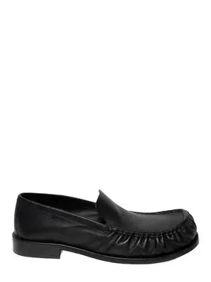 DRIES VAN NOTEN Gathered Leather Loafers