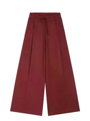 Dries Van Noten Pleated Drawstring Track Pants - Red