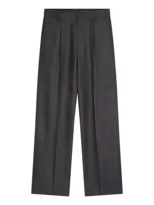 Dries Van Noten Wool Straight-leg Trousers - Grey
