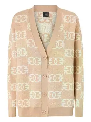 Pinko Geometric-pattern Cardigan - Neutrals