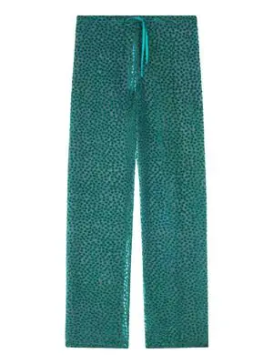 Dries Van Noten Elasticated Polka-dot Trousers - Blue