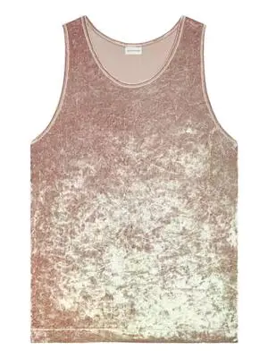 Dries Van Noten Velvet Tank Top - Pink