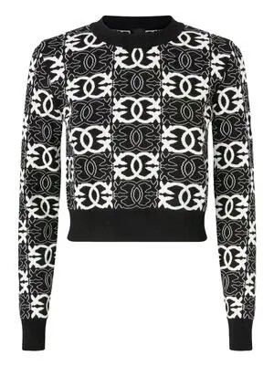Pinko Geometric-pattern Sweater - Black