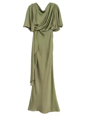 AMSALE Satin Hammered Gown