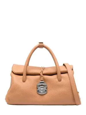 ZANELLATO Zanellato Dotta Small Hammered Leather Handbag Brown