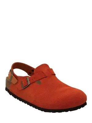 BIRKENSTOCK Tokio Suede Leather Clog Rust Brown