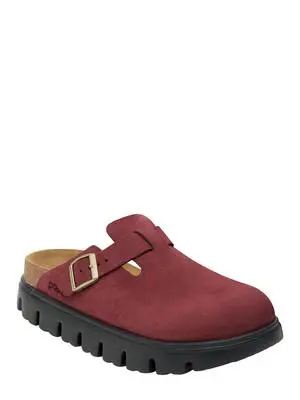 BIRKENSTOCK Boston Chunky Suede Clogs - Zinfandel