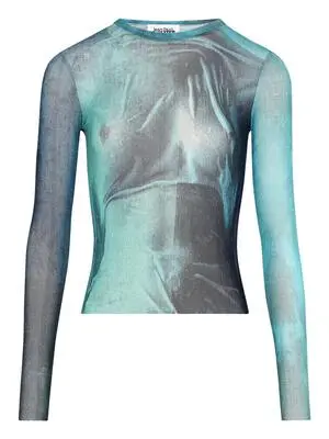 JEAN PAUL GAULTIER Water Printed Long-sleeve Top - Blue