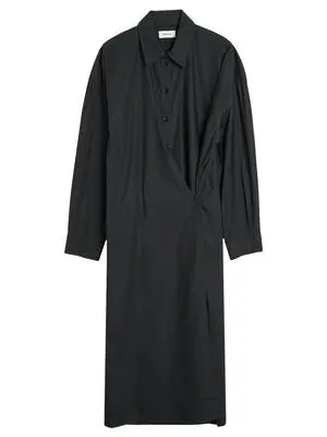 LEMAIRE Straight Collar Twisted Dress - Black