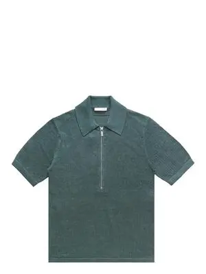 HELMUT LANG Short-Sleeve Zip Polo