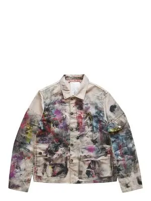 Acne Studios Painter Trompe L'oeil Denim Jacket - White