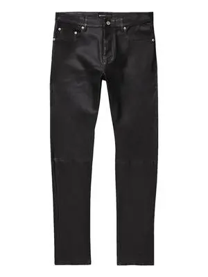 PURPLE BRAND Stretch Leather Beauty Pants - Black