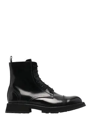 ALEXANDER MCQUEEN Lace-Up Cap Toe Ankle Boot