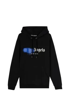 Palm Angels Sprayed Hoodie - Black
