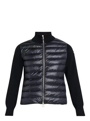 Moncler Quilted Combo Cardigan - Navy