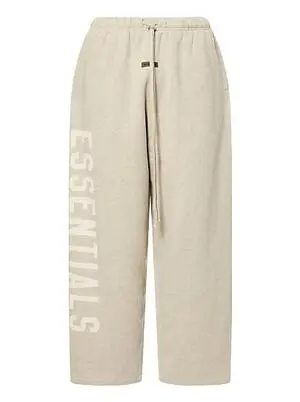 Fear Of God Classic Fleece Logo-print Cotton-blend Jogging Bottoms - Heather Stone