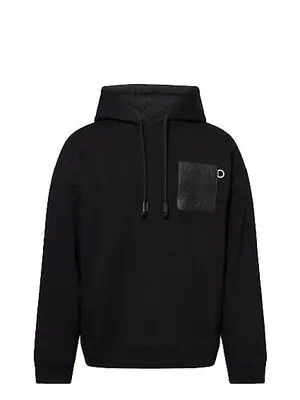Loewe Relaxed-fit Cotton-jersey Hoody With Brand Patch - Black