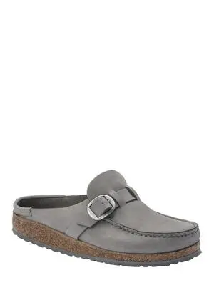 BIRKENSTOCK Buckley Nubuk Leather Clogs - Dove Gray