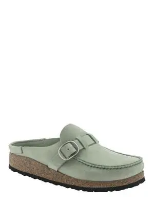 BIRKENSTOCK Buckley Nubuk Leather Clogs Matcha
