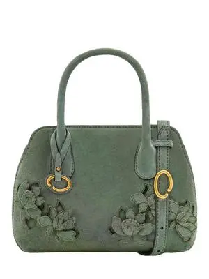 Oscar De La Renta Ivy Suede Mini Tote - Green