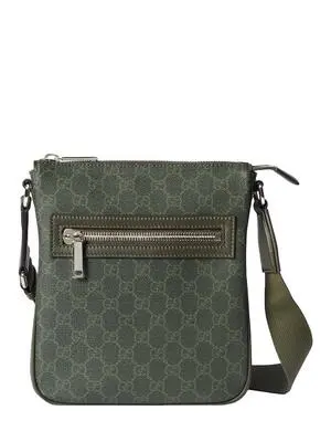 Gucci Gg Monogram Small Messenger Bag - Green