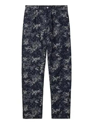 Gucci Gg Jacquard Denim Pant - Blue
