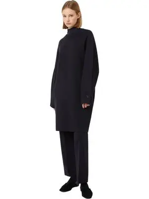 Max Mara Viscose And Wool Trousers - Navy