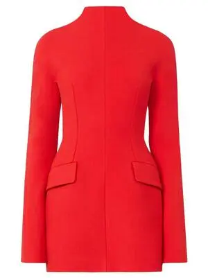 Max Mara Short Dress With Fitted Waist - Red