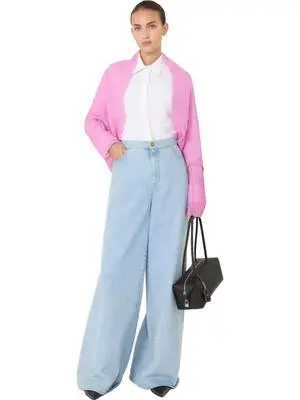Max Mara Pleated Shrug - Shocking Pink
