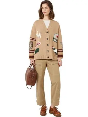 Max Mara Wool Knit Cardigan - Beige