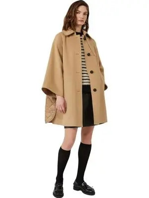 Max Mara Double Wool Drap Coat - Camel