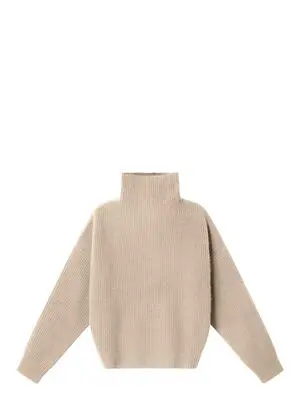 Isabel Marant Brooke Ribbed Cashmere And Merino Wool Sweater - Beige