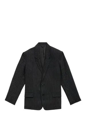 Isabel Marant Freddie Striped Wool-blend Jacket - Anthracite