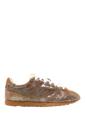 AUTRY Metallic Suede Low Top Sneakers - Brown