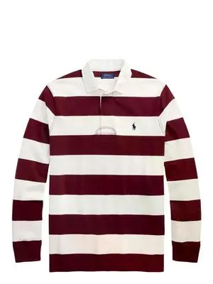 Polo Ralph Lauren Striped Long-sleeve Polo Shirt - Red