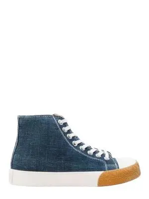 Loewe Bloc Denim High-top Sneakers - Blue