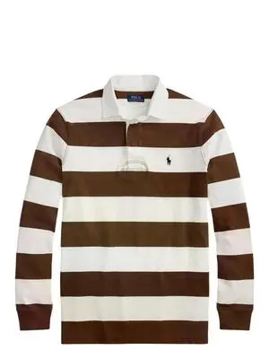 Polo Ralph Lauren Striped Long-sleeve Polo Shirt - Brown