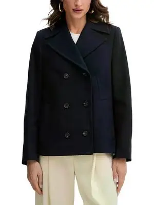 BOSS Double-breasted Coat - Blue