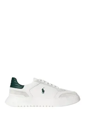 Ralph Lauren Leather Panelled Low Top Sneakers - White