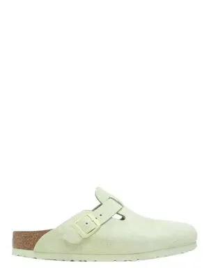 BIRKENSTOCK Boston Soft Footbed Buckle Mules - Green