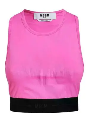 MSGM Elastic-waistband Tank Top - Pink